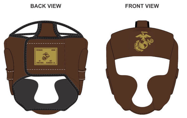 Pre-order- USMC Groin Protector & Headgear with EGA Combat Patch 100% – Putasos Fight Apparel